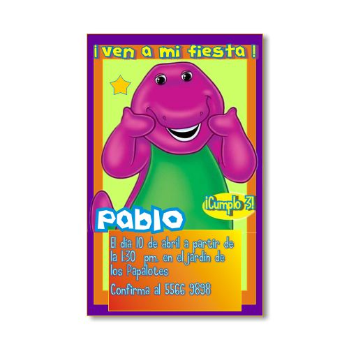 Invitaciones De Barney Y Sus Amigos Para Imprimir Invitaciones De