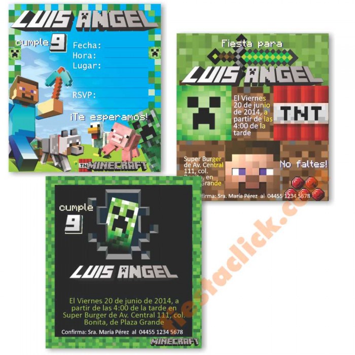 Minecraft Invitacion Personalizada (12)