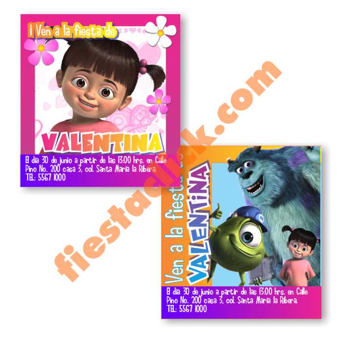 Invitaciones De Boo Monster Inc